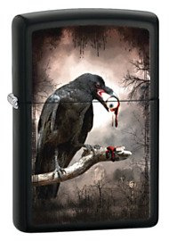 Zapalniczka Benzynowa Zippo 28319 Crow, Black Matte Kruk